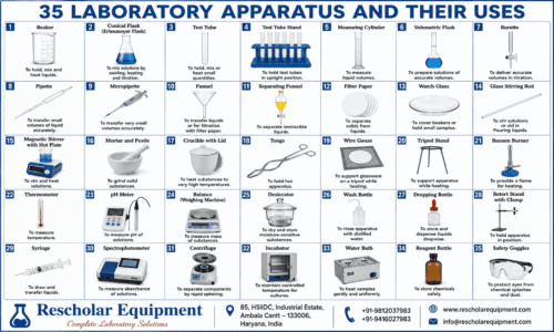 35 Laboratory Apparatus and Their Uses - Rescholar Equipment